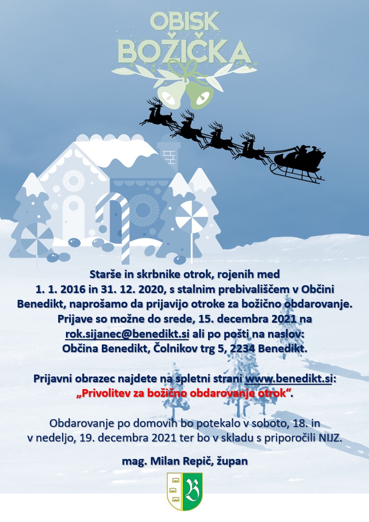 Obisk Božička v Občini Benedikt - benedikt.si